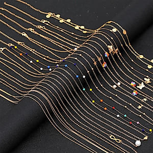 FUNEIA 12Pcs Beach Bikini Belly Chain for Women Boho Gold Waist Chain for Women Simple Boho Waist Beads Body Chain Summer Body Accessories Jewelry Adjustable