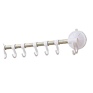 Hanging Rack 1PC Towel Rack Hand Towel Ring Towel Holder Bathroom Towel bar Towel Hanging Hook Hanging Rack Wall Towel Shelf Towel Hanger No Punching Cup White Towel Holder