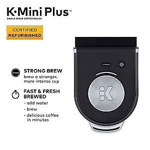 Keurig K-Mini Plus Coffee Maker, Certified Refurbished, Black (Renewed)