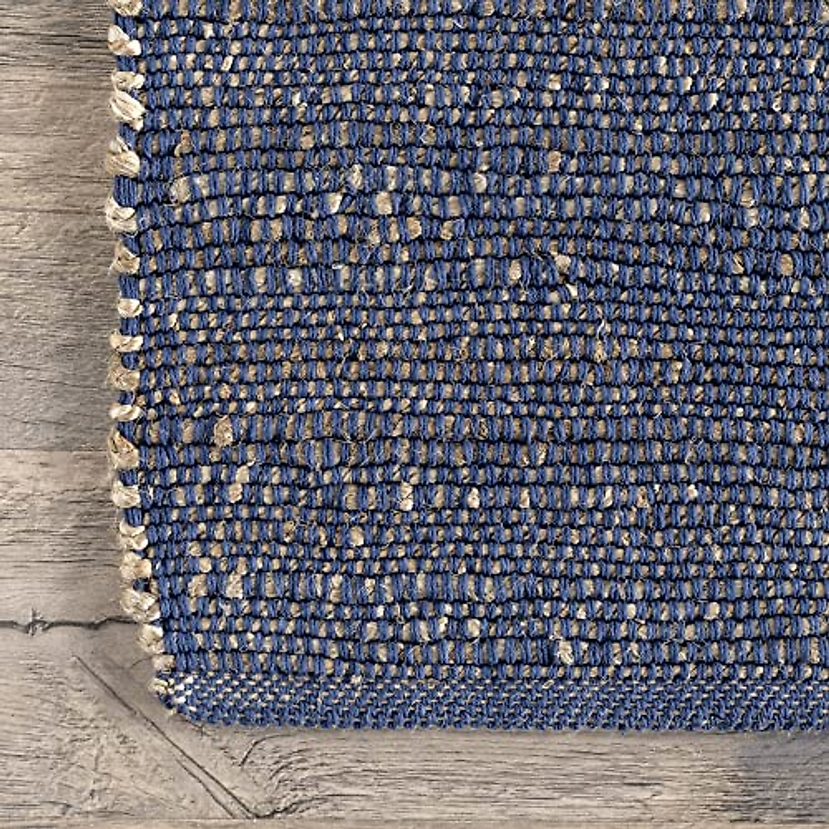 nuLOOM 12x15 Elfriede Jute & Cotton Hand Woven Area Rug, Natural, Solid Rustic Farmhouse Style, Weaved Design, Natural Fiber, For Bedroom, Living Room, Dining Room, Hallway, Office, Entryway