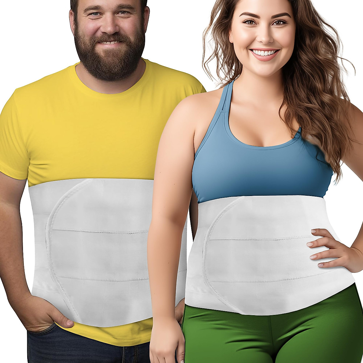 Plus Size Abdominal Binder Post Surgery Tummy Tuck | Postpartum Belly Band Wrap | Post C Section Belly Binder | Stomach Compression Hernia Belt For Men or Women After Pregnancy, Hysterectomy (XXL/3XL)