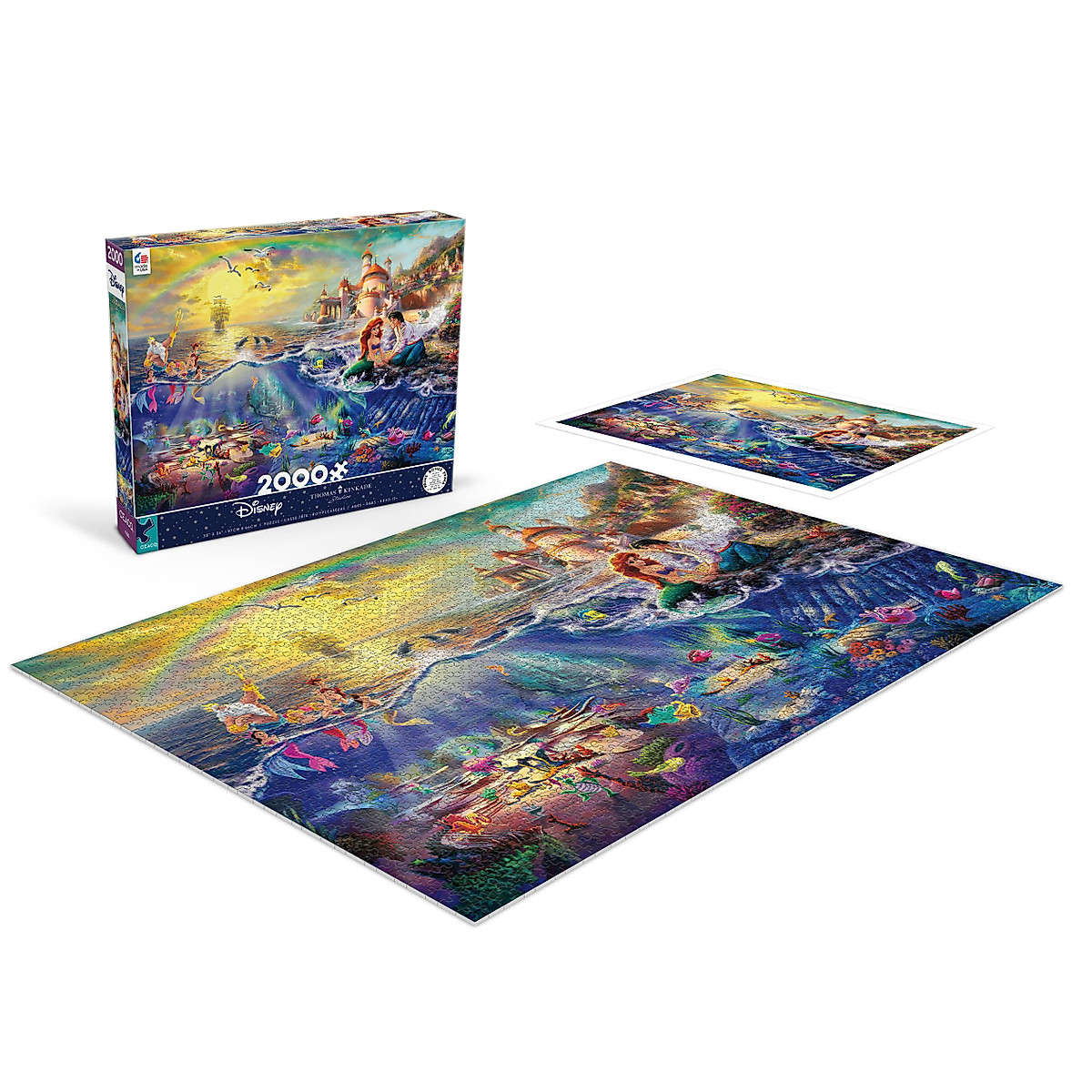 Ceaco - Thomas Kinkade - Disney Dreams Collection - The Little Mermaid - 2000 Piece Jigsaw Puzzle