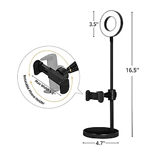 KAWOTI LED Desk Lamp USB Desk Light with 3 Lighting Modes Dimmable 10 Brightness Levels and Rotatable Phone Holder 360 ° Flexible Gooseneck for Bed Reading Work Study