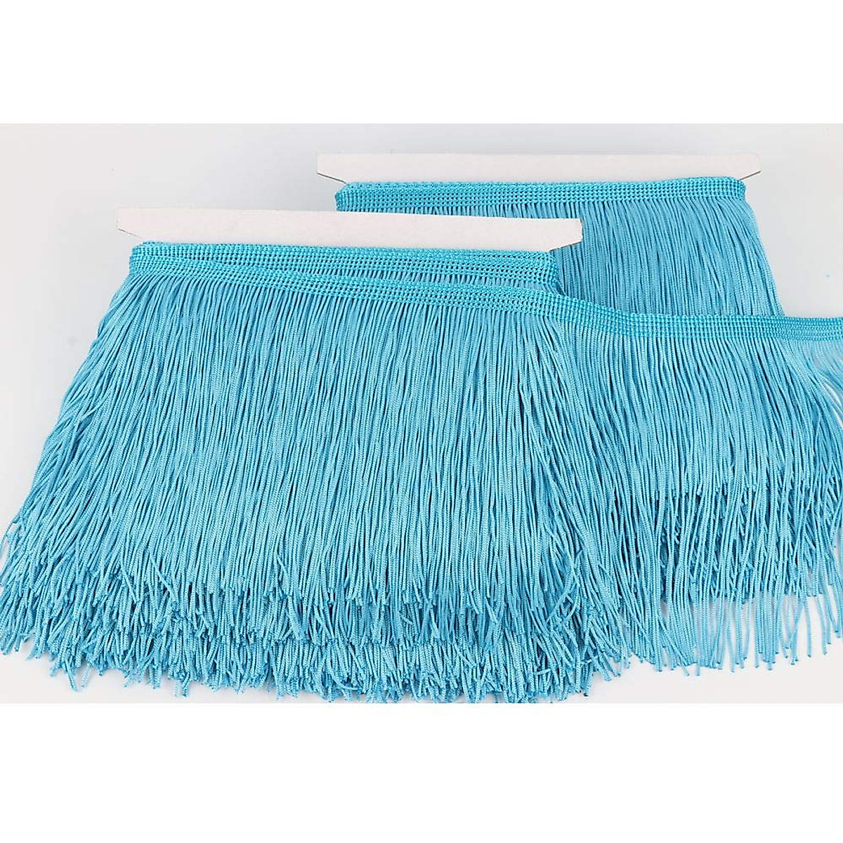 Heartwish268 Fringe Trim Lace Polyerter Fibre Tassel 6inch Wide 10 Yards Long for Clothes Accessories Latin Wedding Dress DIY Lamp Shade Decoration Black White Red(Lake Blue)-L8