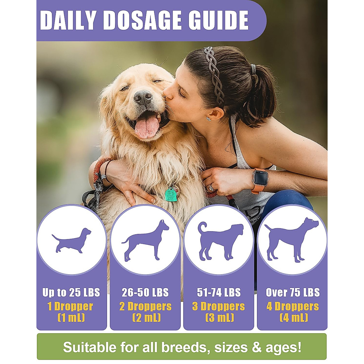 Melatonin for Dogs | 60ML Natural Calming for Dogs Anxiety & Stress with Melatonin, Valerian, Ashwagandha & L-Theanine | Liquid Melatonin for Dogs Helps with Sleep, Thunder, Fireworks | 2 oz, Bacon