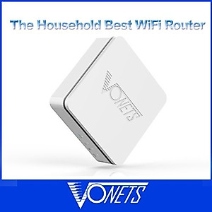 VONETS VAR11N-300 Portable WiFi Router 2.4GHz WiFi Bridge Wireless Repeater WiFi Hotspot to Ethernet WAN/LAN 2 RJ45 Ports(10/100Mbps) DC/USB Powered for Hotel IP Printer Network Devices