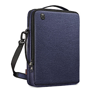 FINPAC Laptop Shoulder Bag for 14-inch MacBook Pro M3/M2/M1 Pro/Max A2779 A2442 2023-2021, 13’’ MacBook Air/Pro, Carrying Case for MacBook Air 15, Surface Laptop, HP, Dell, Acer Chromebook, Navy