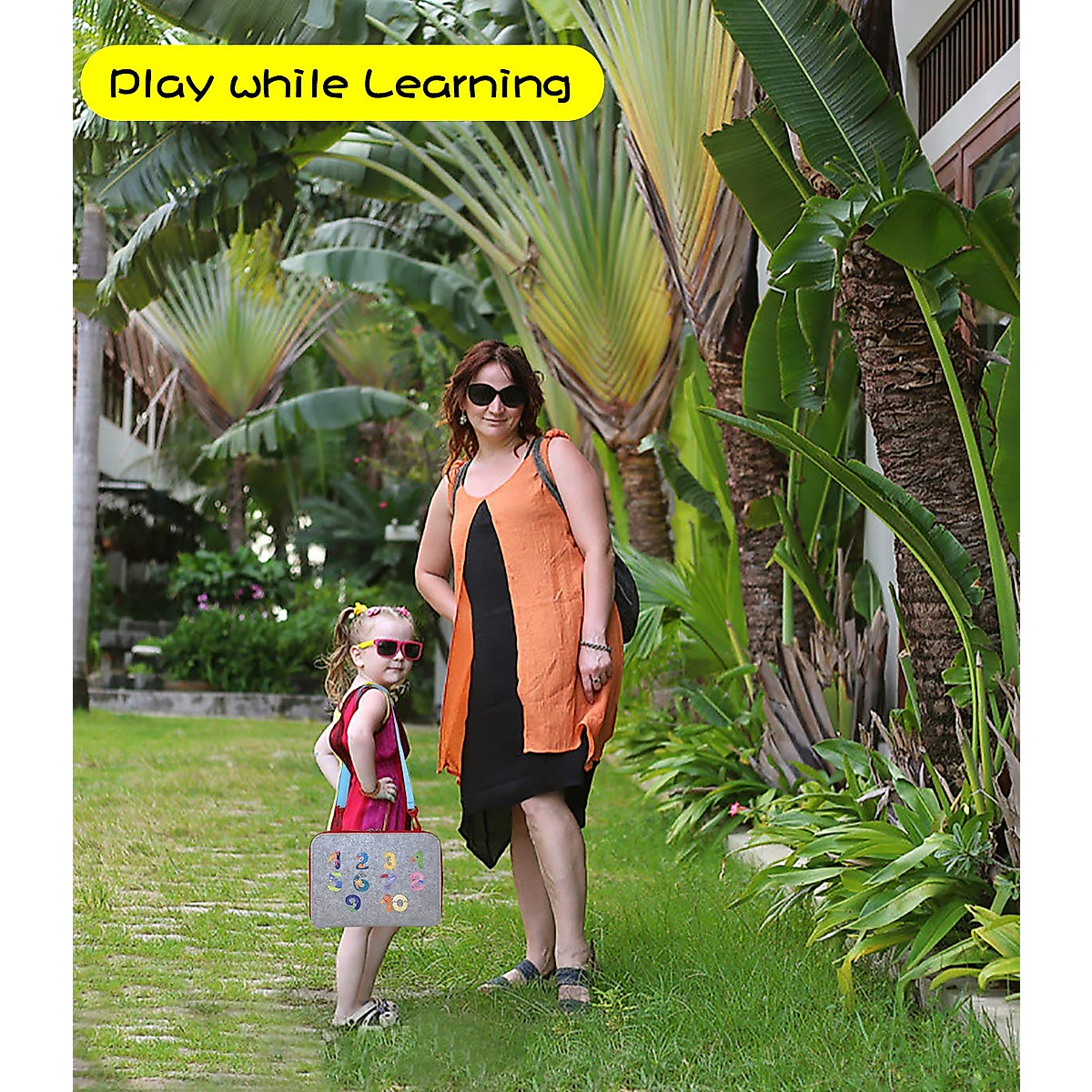 Busy Board for Toddlers 1-6, Travel Toys for Toddlers 1 2 3 4, Montessori Basic Skills Dress Zipper Latch Buckle Learning Book, Great Airplane Carseat Stroller Birthday Gift for Babies Boys and Girls