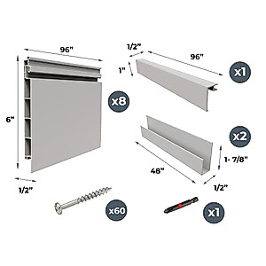 Crownwall 6" Basic Bundle (8x4 ft) with 20-Piece Locking Hook Kit (Graphite)