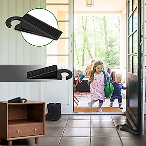 Vncczi Door Stoppers, 2 Pack Premium Rubber Door Stoppers Wedge, Door Stops for Carpet Heavy Duty Door, Door Stoppers for Bottom of Door on Tile, Concrete, Carpet, Wooden Floor (Pink)