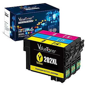 Valuetoner Remanufactured Ink Cartridges Replacement for Epson 202XL 202 XL to use with Workforce WF-2860 Expression Home XP-5100 (1 Cyan, 1 Magenta, 1 Yellow)