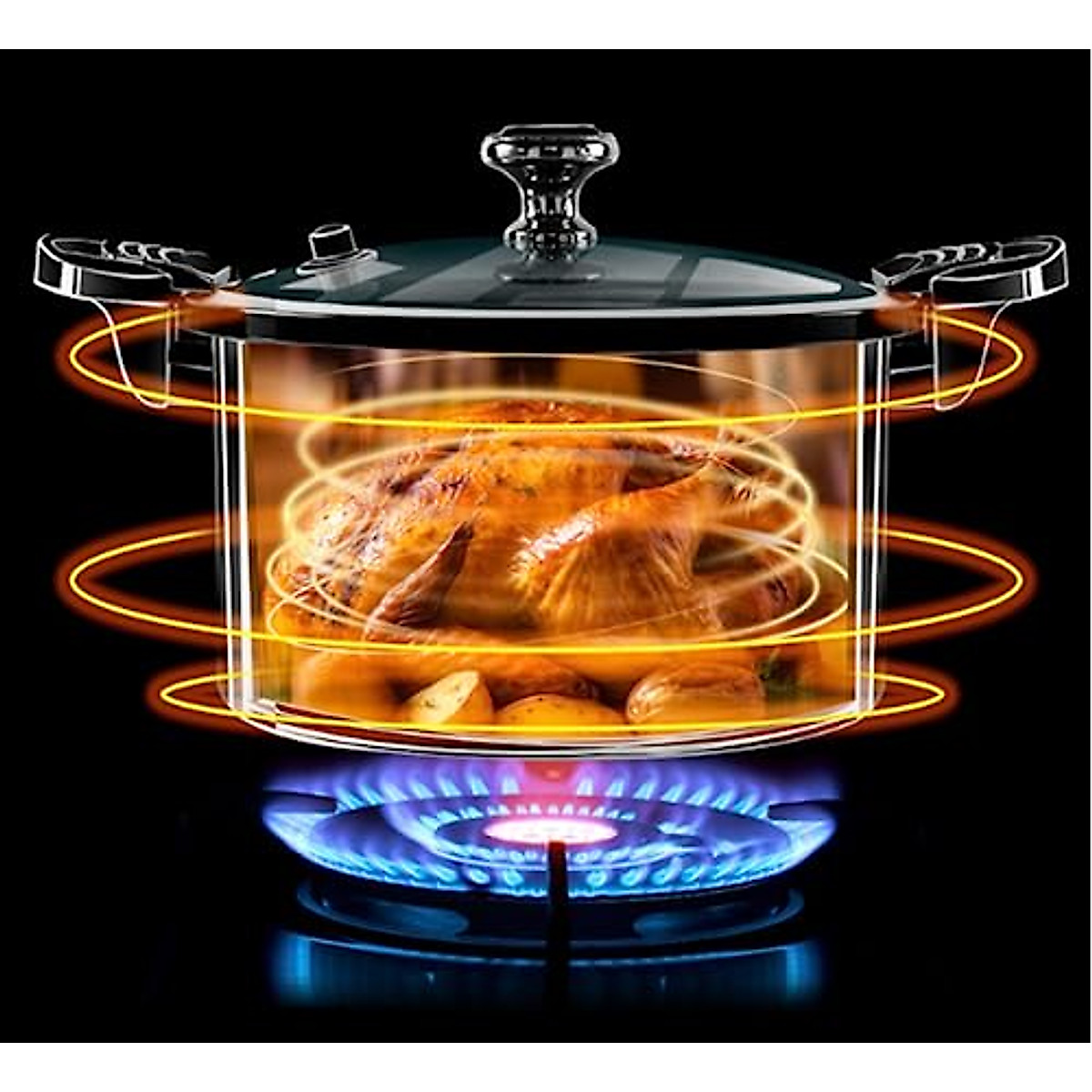 Non-stick Enamel Micro Pressure Cooker，2023 New 8L Multifunctional Time Saving Non Stick Stockpot,Pressure Cooker Soup Stew Pot Enamel Soup Pot for Kitchen (Blue)