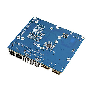 WIFI6 Dual Ethernet Base Board for Compute Module 4, Compatible with WiFi AX210 & AX200 Module,Onboard Gigabit Ethernet RJ45 Connector x1, 100M Ethernet RJ45 Connector x 1,CSI-2 Camera Port x2,etc