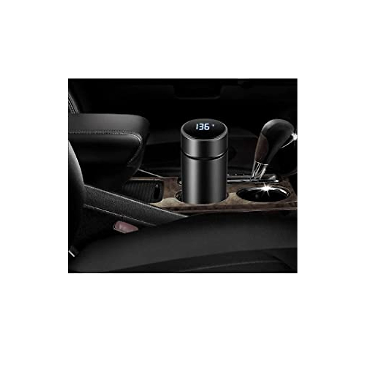 Coffee thermos,Coffee Digital bottle,Tea Infuser Bottle,Smart Sports Water Bottle with LED Temperature Display,Double Wall Vacuum Insulated Water Bottle, Stay Hot for 12Hrs,Cold for 24 Hrs (Black)