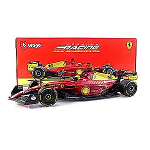 Bburago - Iron F1-75 - Italy Monza GP 2022-1/18, Red/Yellow