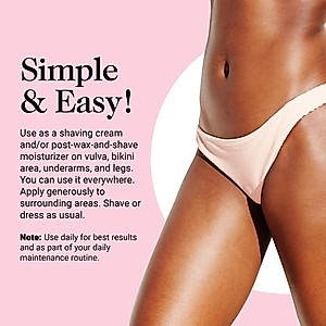 Kushae Feminine Soothing After Shave Cream - OB/GYN Made, Natural, Fragrance Free, Aloe-Based, pH Balanced Intimate Moisturizer for Women 4oz