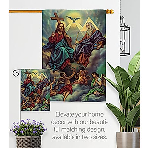 Ornament Collection The Holy Trinity Garden Flag Religious Faith Hope Grace Peace Dove Christian Religion Easter House Decoration Banner Small Yard Gift Double-Sided, Made in USA