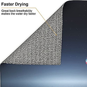 hot air balloon at night Printed Drying Mat For Kitchen Ultra Absorbent Microfiber Dishes Drainer Mats Non-Slip Silicone Quick Dry Pad - 18 X 16inch