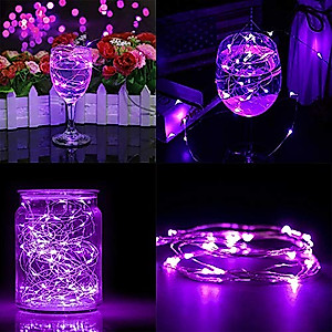 Gocheaper String Lights,Mini 10M 100 LEDs Copper Wire String Fairy Lights Party Home Garden Bedroom Outdoor Indoor Wall Decorations (Purple)