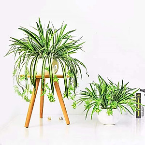 GBESTWOOW Artificial Spider Plant Hanging Vine Fake Greenery for Home Garden Office Wedding Decoreation 2pcs