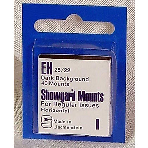 Showgard Pre-Cut Black Stamp Mounts Size EH25/22