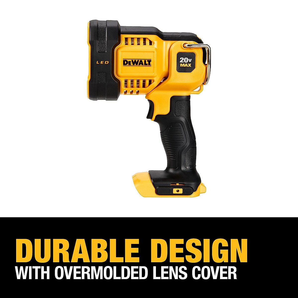 DEWALT 20V MAX LED Work Light, Handheld Spotlight with 508 Yard Distance, Pivoting Head, 1500 Lumens, Cordless, Battery Not Included (DCL043)