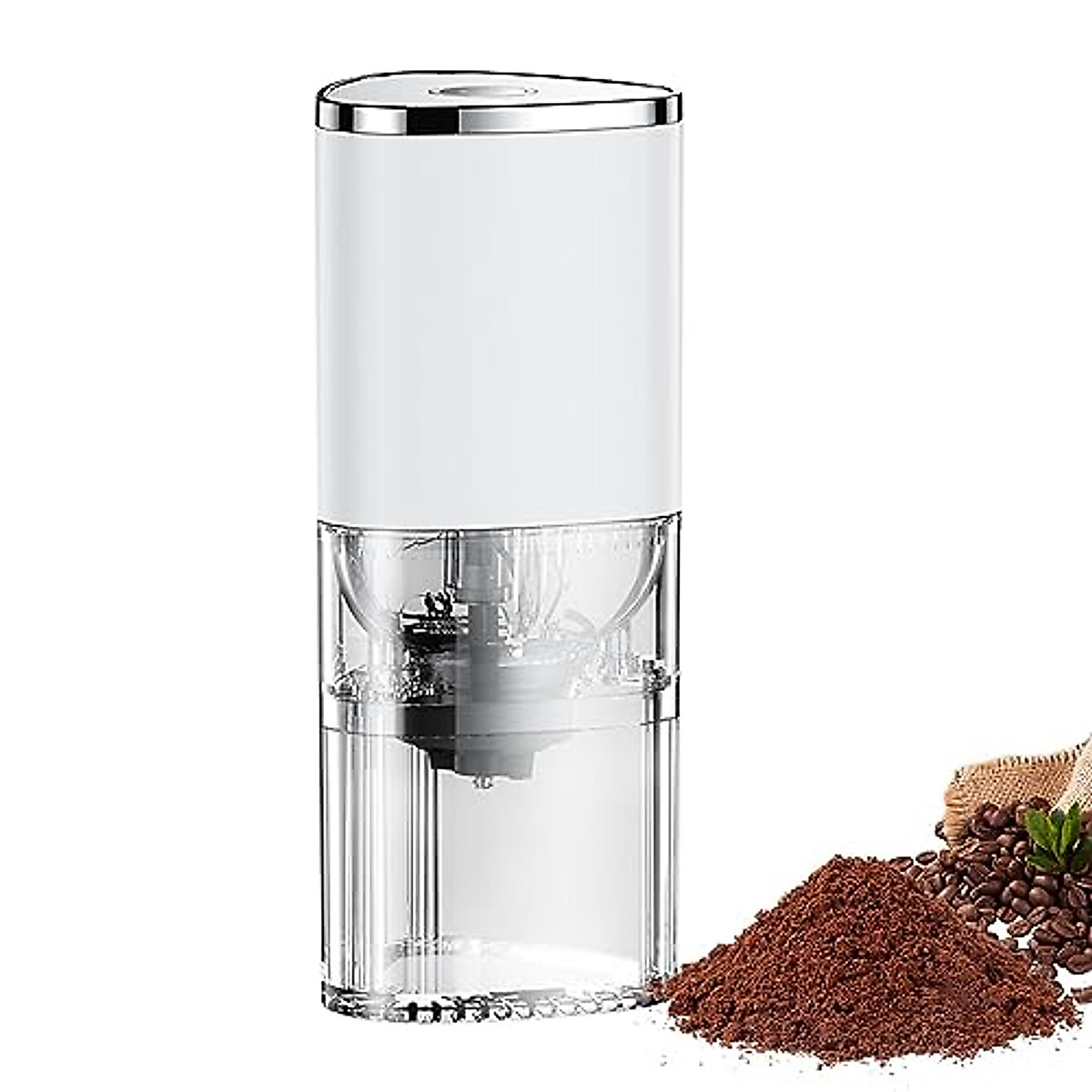 Coffee Bean Grinder, Electric Coffee Grinder, 304 Stainless Steel Spice Grinder Mill, Household Small Grinder, 1 Touch Operation Automatic Burr Coffee Grinder, Adjustable Grind Settings for 15-20 Cup