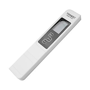 Othmro TDS & EC Tester TDS Three in one Handheld Tester 1-9990PPM 1 Resolution Plastic+304 Stainless Steel White 1PCS