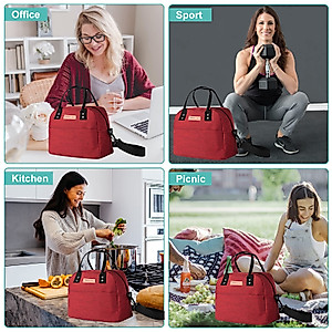 havatree Insulated Lunch Bag Women - Reusable Lunch Box for Work Picnic Beach Outdoor Sports - Leakproof Cooler Bento Box Freezable Lunchbox with Adjustable Shoulder Strap