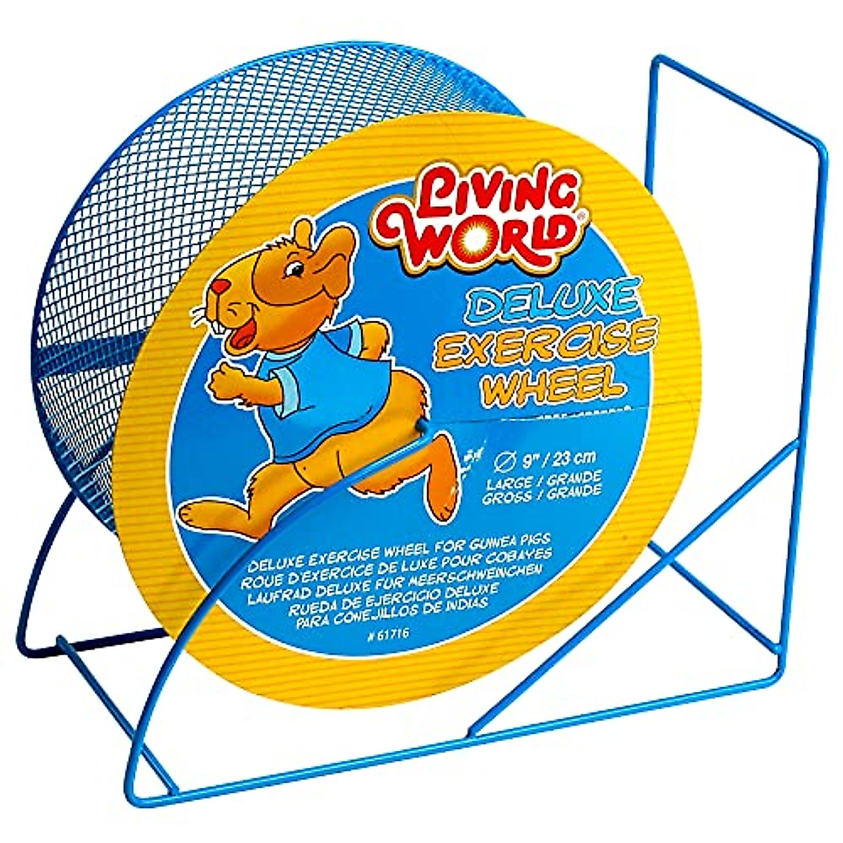 Living World Deluxe Exercise Wheel, Guinea Pig and Small Animal Wheel, Blue