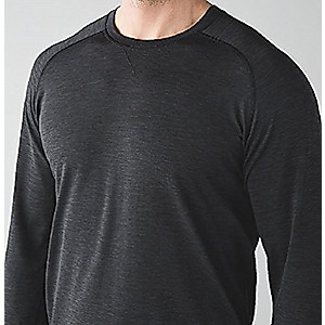 Lululemon Mens Metal Vent Tech Long Sleeve Shirt (Deep Coal Black, L)