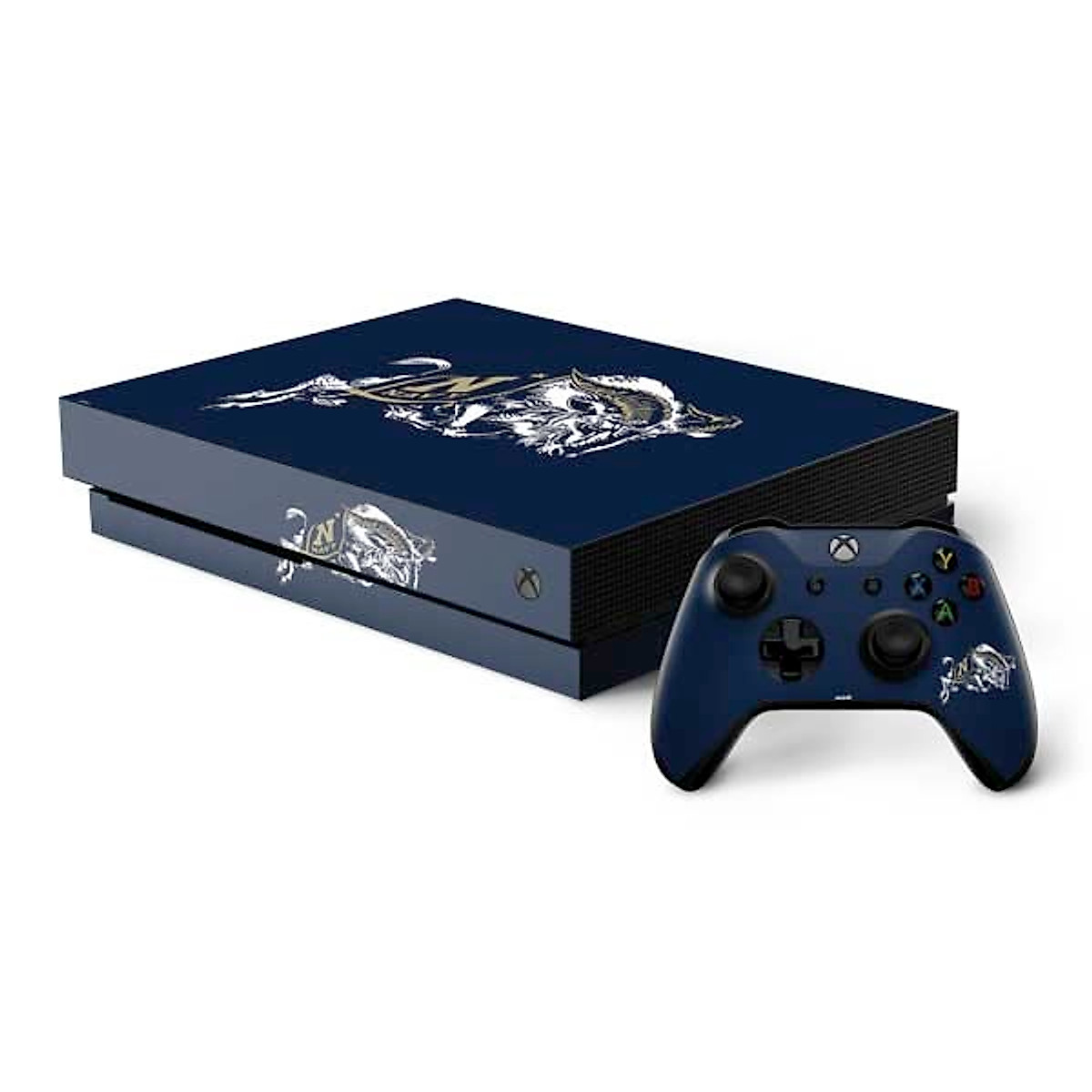 Skinit Decal Gaming Skin Compatible with Xbox One X Console and Controller Bundle - Officially Licensed College Bill The Goat Design