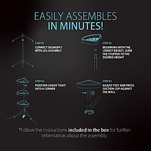 Better Living Products 70040 ULTI-Mate Rust Proof Aluminum Tension Shower Pole Caddy, White