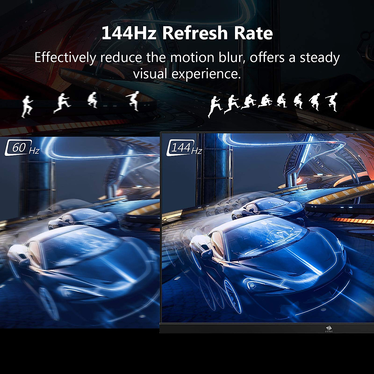 Z-Edge UG25I 25-inch IPS Gaming Monitor, Full HD 1080P 1920x1080 LED IPS Monitor, with 144Hz Refresh Rate and Eye-Care Technology, 178° Wide View Angle