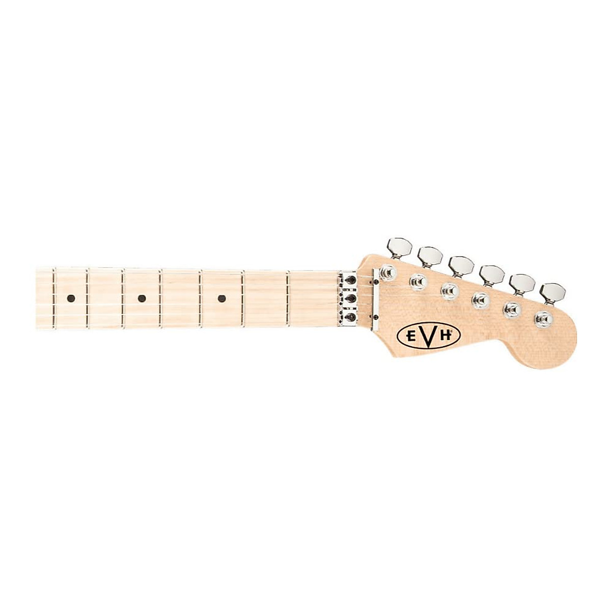 EVH Striped Series Stratocaster Electric Guitar - White with Black Stripes