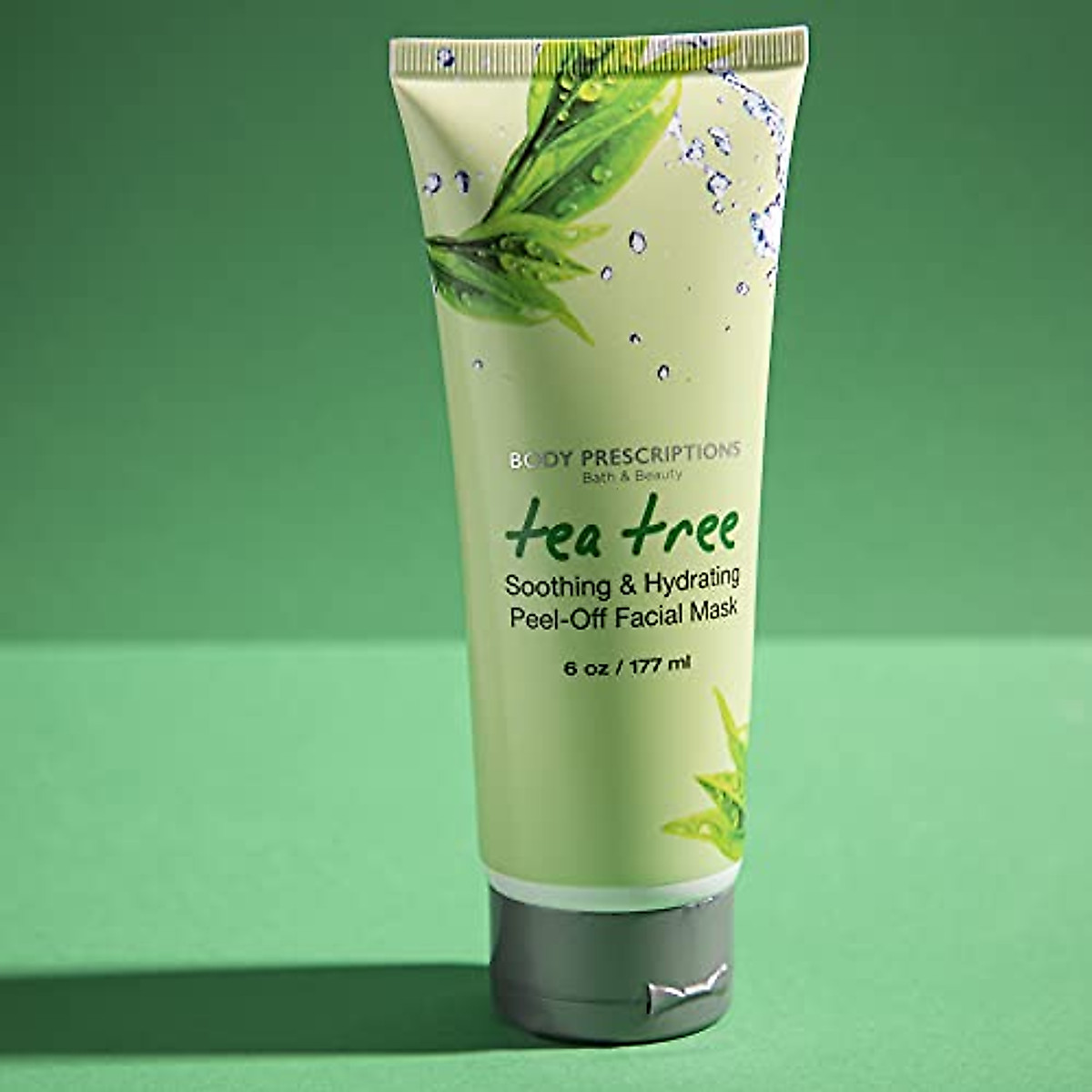 Body Prescriptions - Tea Tree Refining & Nourishing Peel-off Facial Mask, Deep Cleansing Face Mask to Remove Blackheads, Dirt, and Cleanse Pores, Exfoliating Skin Care