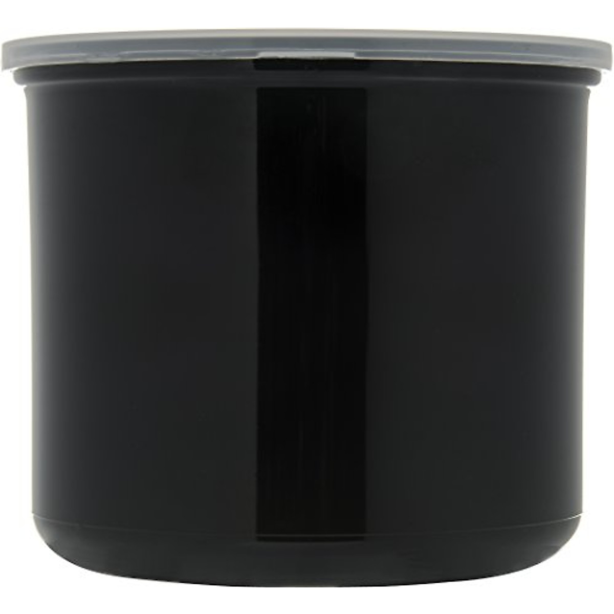 Carlisle FoodService Products Round Storage Container with Lid, 4 Quart Crock, Black
