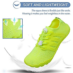 SPUKEP Water Shoes for Mens Water Shoes for Womens Water Shoes Quick Dry Swim Shoes Men Non-Slip Barefoot Shoes Men Yoga Shoes Beach Shoes Mens Hiking Diving Shoes Spring Green