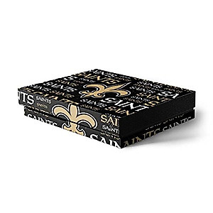 Skinit Decal Gaming Skin Compatible with Xbox One X Console - Officially Licensed NFL New Orleans Saints Black Blast Design