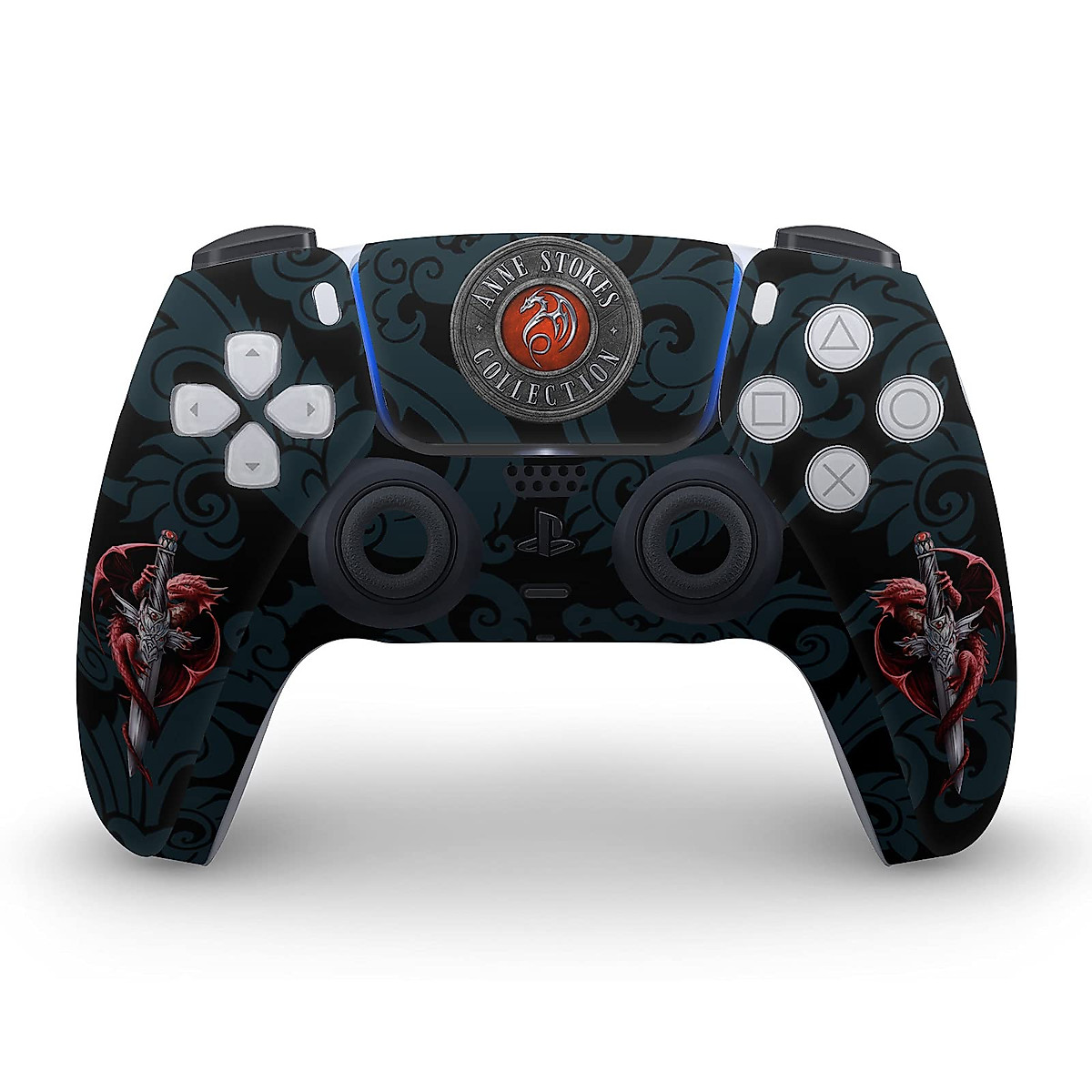 Head Case Designs Officially Licensed Anne Stokes Dragon Dagger Art Mix Vinyl Faceplate Gaming Skin Decal Compatible With Sony PlayStation 5 PS5 Digital Edition Console and DualSense Controller