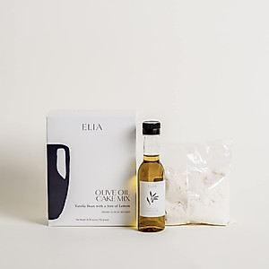 Organic and Non-GMO Baking Mix | Vanilla with a Hint of Lemon Cake | Olive Oil Cake Mix | Extra Virgin Olive Oil Included | Natural Mediterranean Dessert Mix for Dinner Party, Birthday Cake, Foodie Gift | ELIA