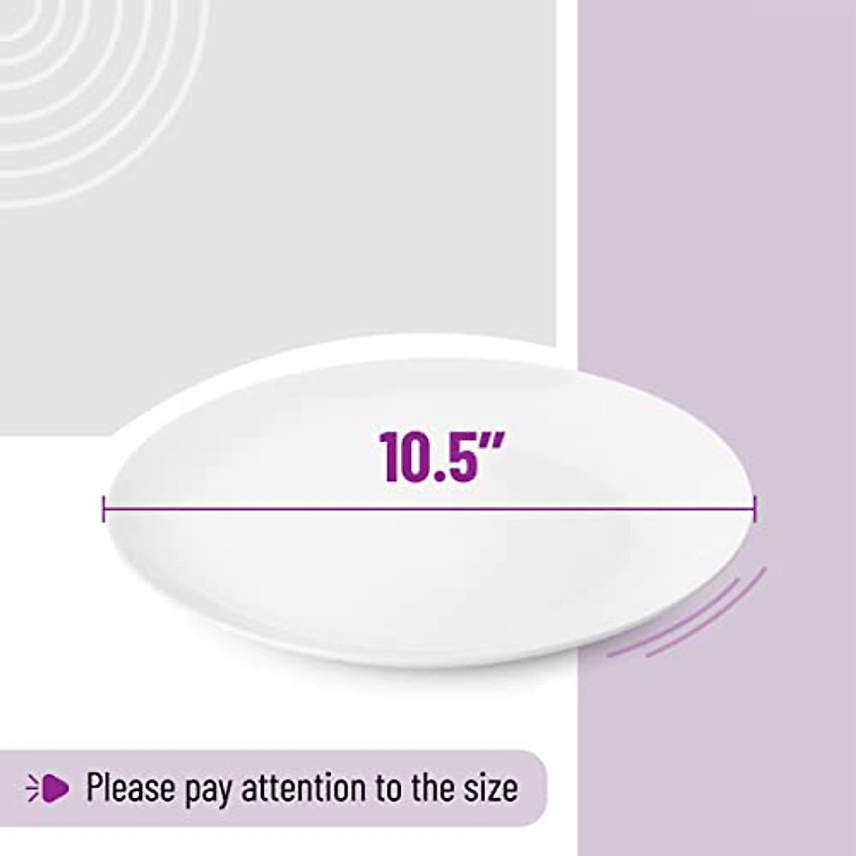 BTaT- White Dinner Plates, Set of 12, White Plates, White Dinner Plates Bulk, White Plate Set, Plates, Dinner Plates, Plates Set, Restaurant Dishes, White Porcelain Dinner Plates