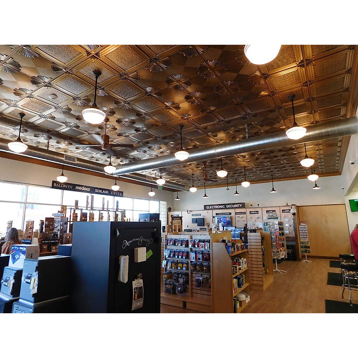 From Plain To Beautiful In Hours 209ac-24x24-25 Deco Corners PVC 2' x 2' Lay-in or Glue-up Ceiling Tile, Pack of 25, Antique Copper, 25 Piece