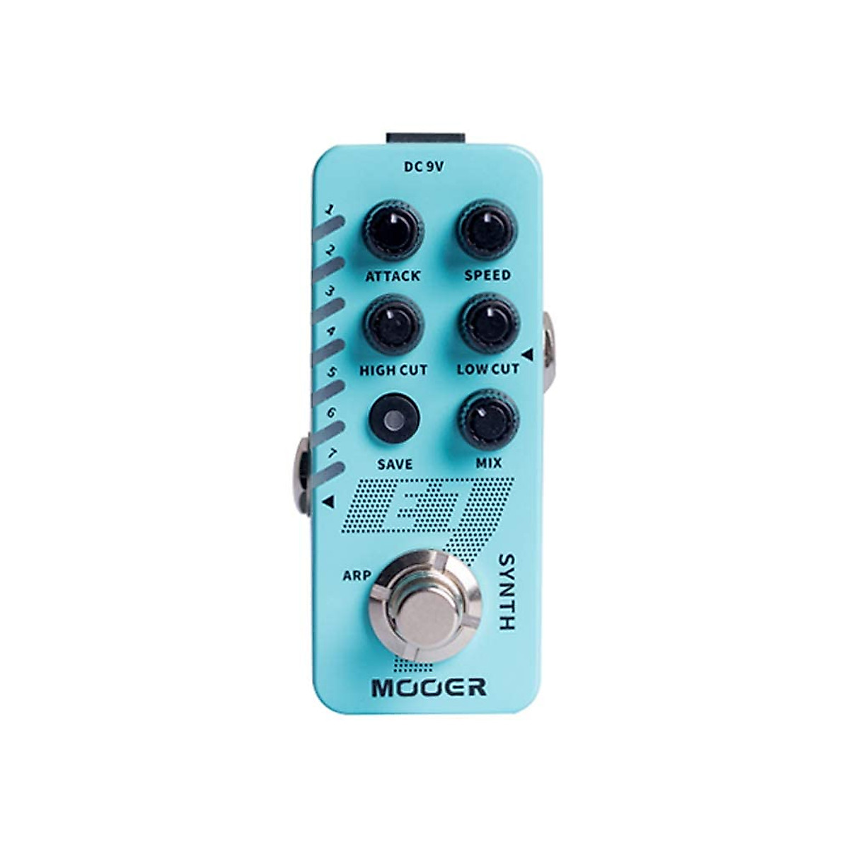 MOOER E7 Polyphonic Guitar Synth Pedal with Trumpet, Organ, Sea wave, Weeyo, Saw wave, 8 bits, EDM, Pad Synthesizer Effects and (Power Supply