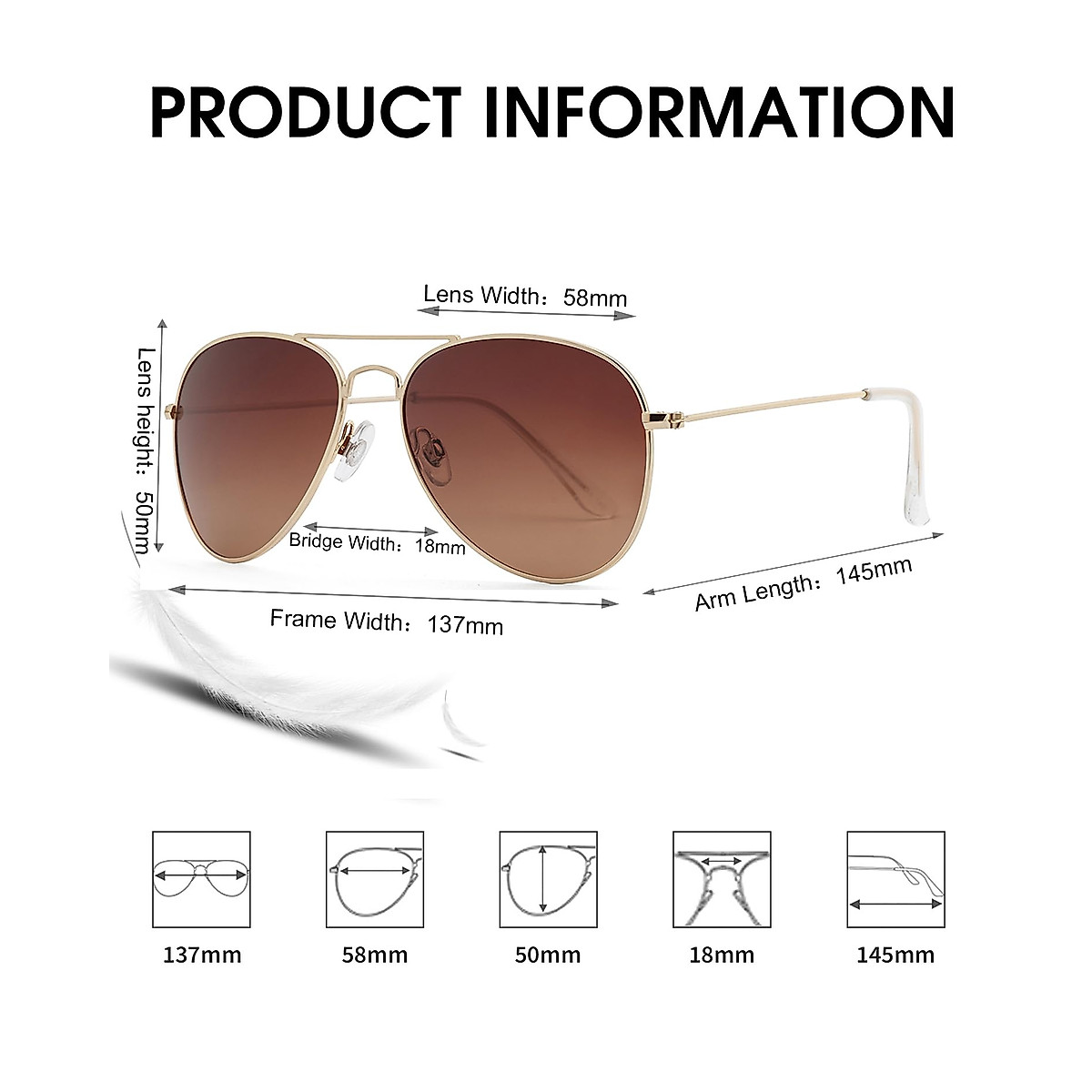 JOOX Polarized Aviator Sunglasses for Women Men, UV400 Protection Lens and Lightweight Metal Pilot Frame