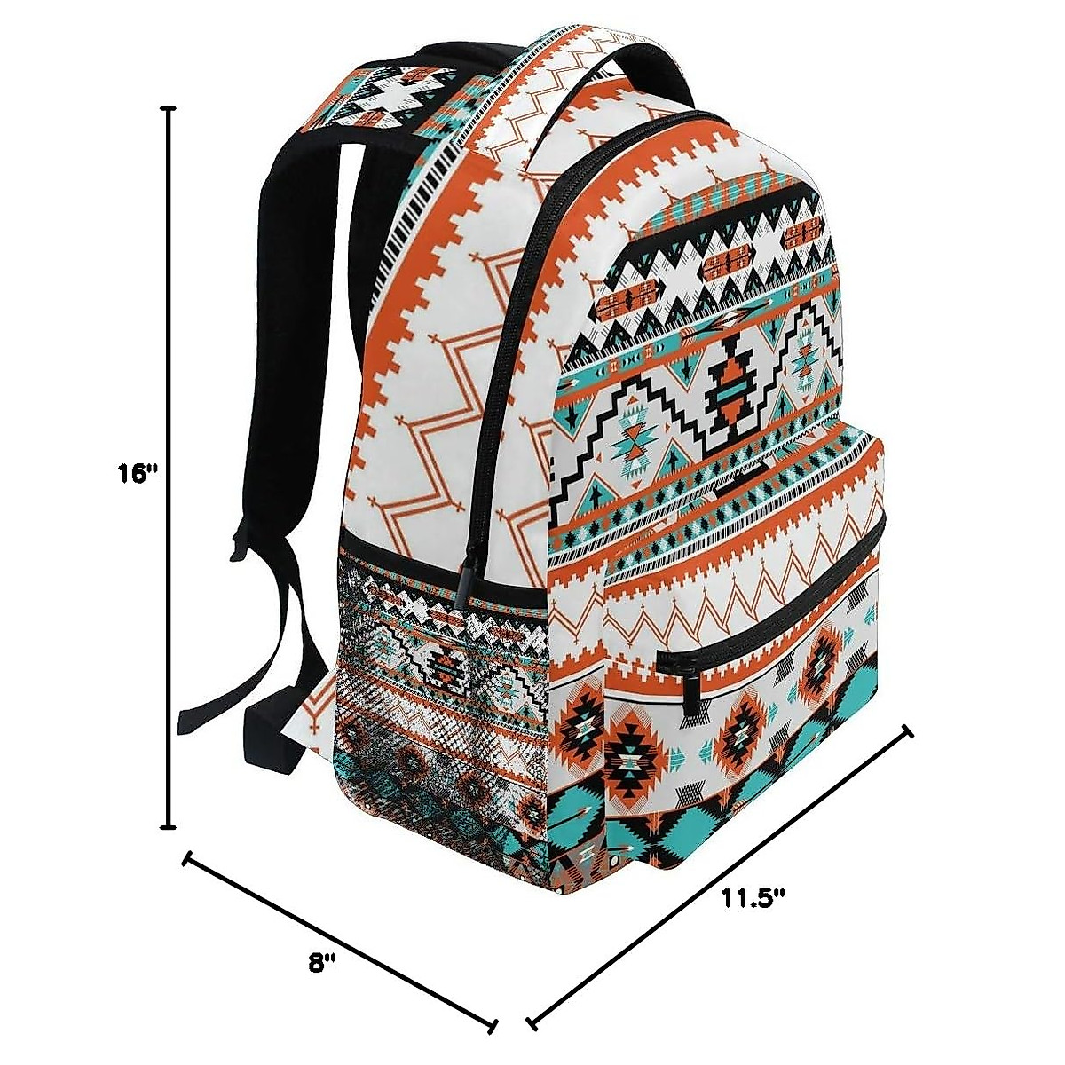AUUXVA Ethnic Aztec Geometric Backpack Travel School Shoulder Bag for Kids Boys Girls Women Men