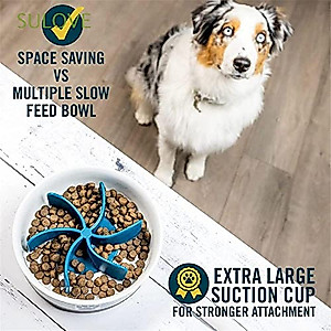 Spiral Slow Feeder Insert Slow Feeder Dog Bowls,Turn a Dog Bowl or Dog Dish into a Dog Bowl Slow Feeder (Alternative to Dog Puzzle Feeder, Lick Mat,Dog Slow Feeder to Slow Down Eating