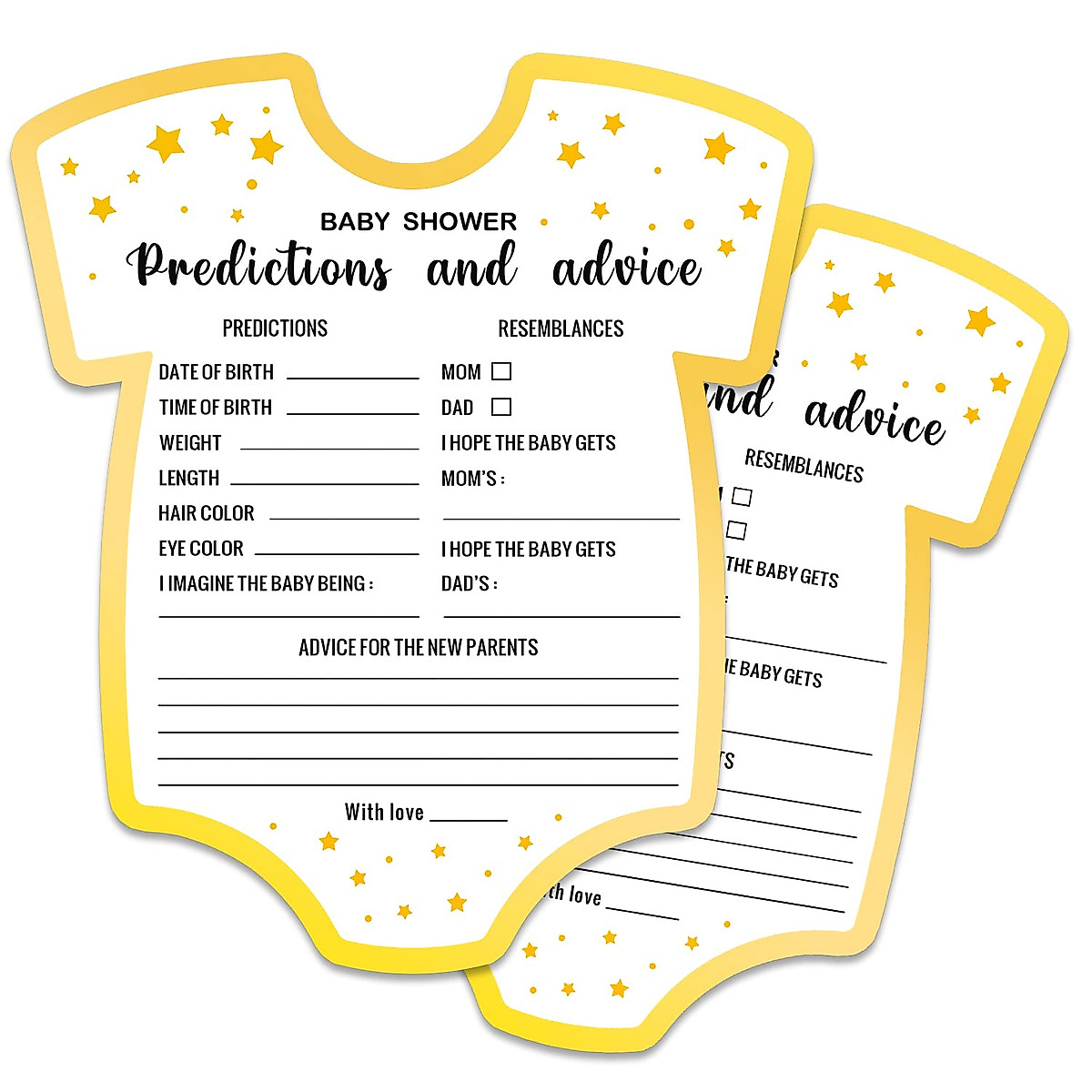 Baby Shower Game, 30 Baby Predictions and Advice, Girl or Boy Babies New Parent Message Advice Book, Gender Neutral Wishes for Baby Cards, Baby Shower Party Games Supplies & Activities