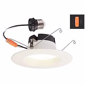 Westinghouse 5141100 11 Watt (80 Watt Equivalent) 5-6 Inch Recessed LED Downlight with Color Temperature Selection, Dimmable, Energy Star, Medium Base, White Trim