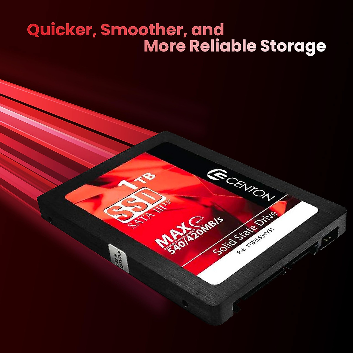 Ceton Electronics MP Essential 1TB Hard Drive, SSD SATA III, 2.5” Solid State Drive, Internal Hardrives